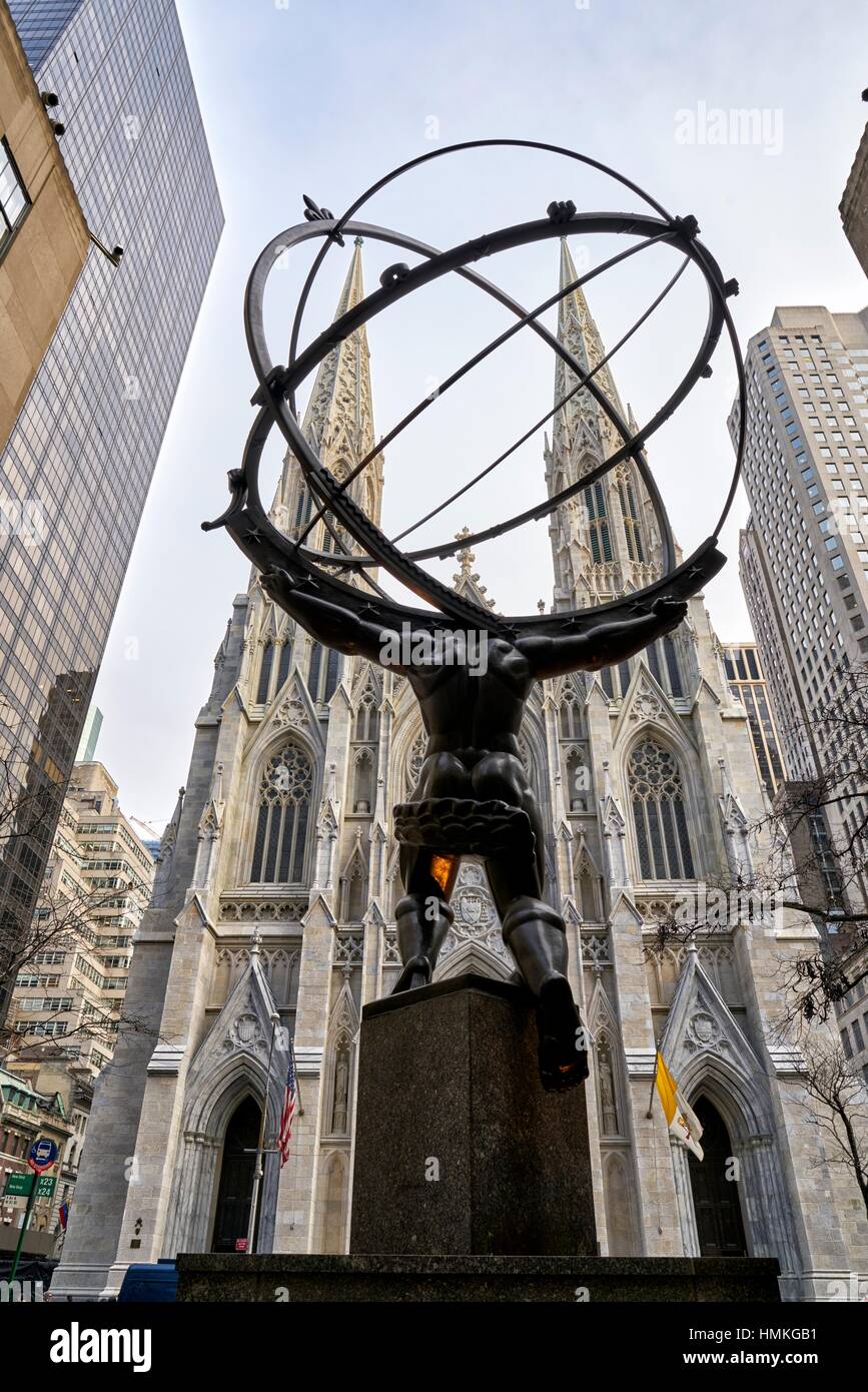 Rockefeller Center Atlas High Resolution Stock Photography and Images ...