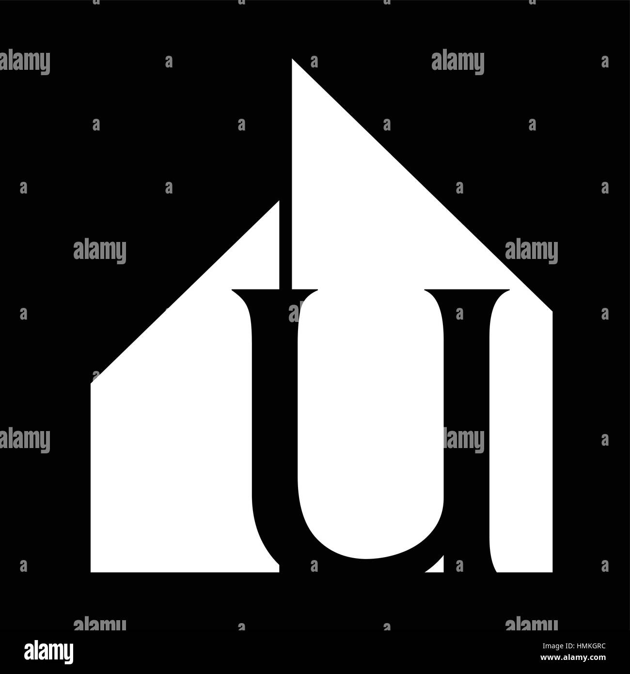 U letter roof logo hi-res stock photography and images - Alamy
