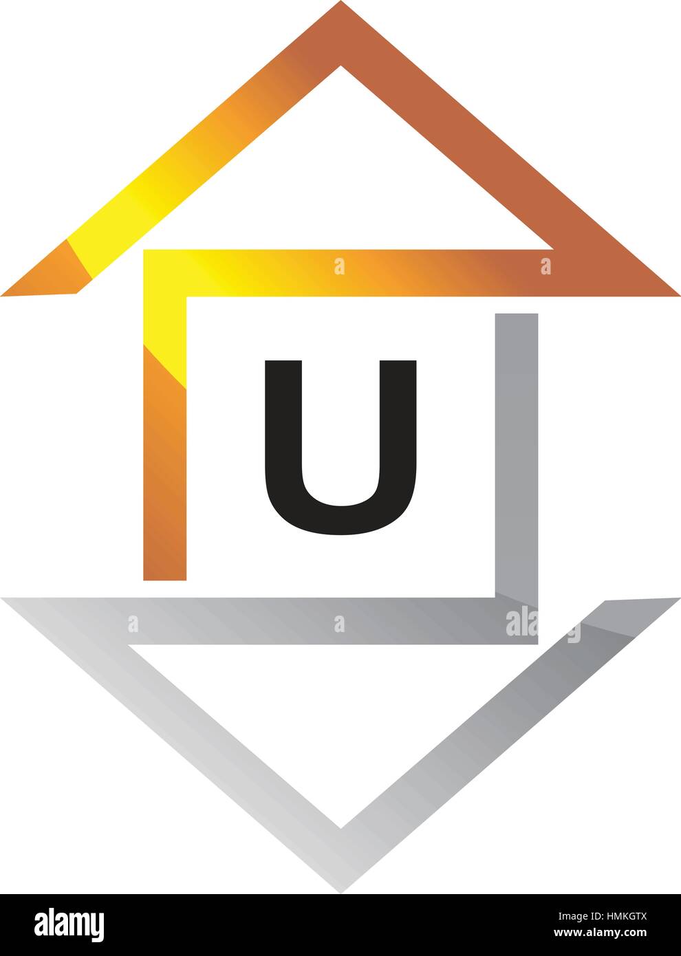 U letter roof logo hi-res stock photography and images - Alamy