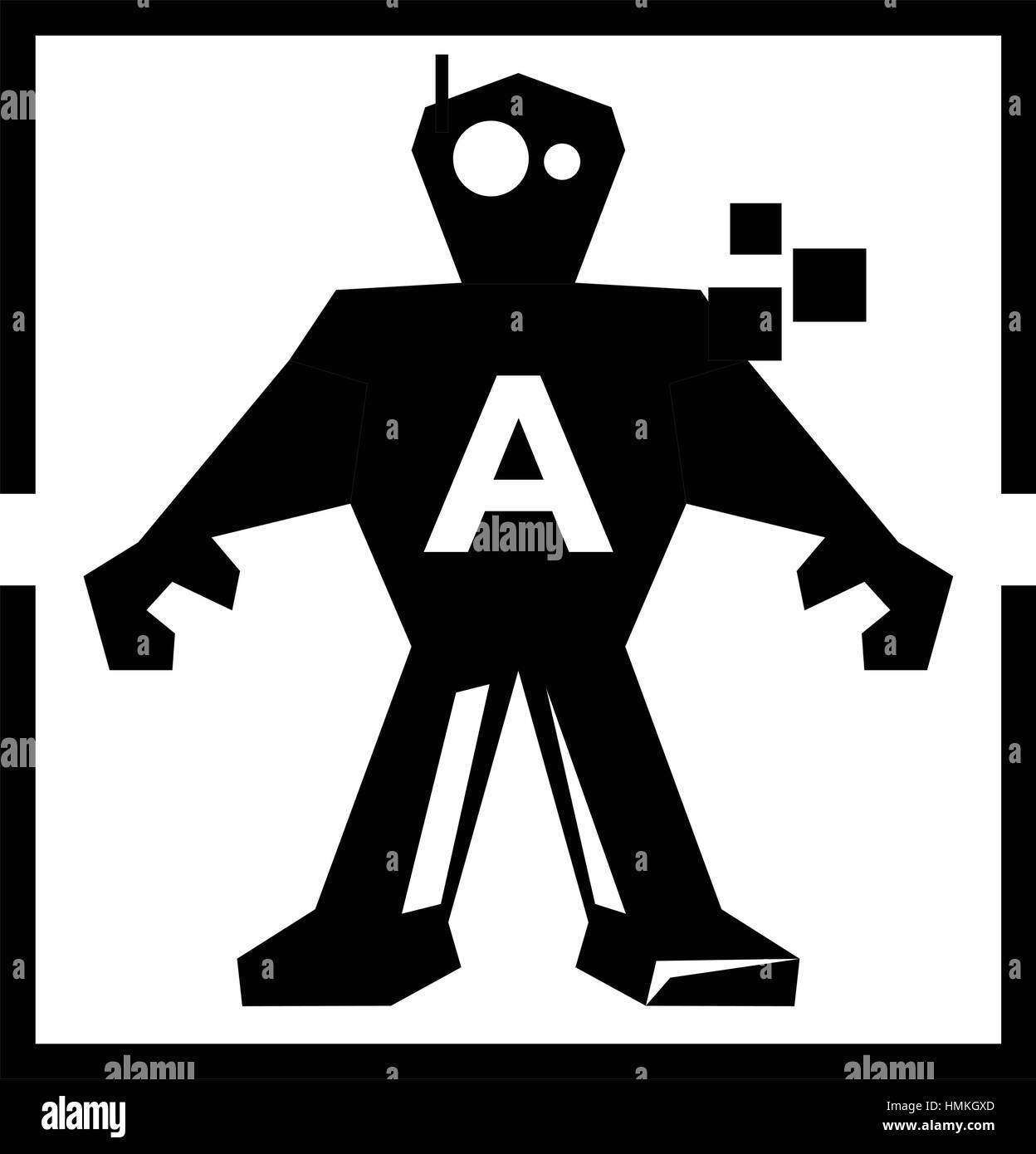 Code Program Robot Education Initial A Stock Vector Image & Art - Alamy