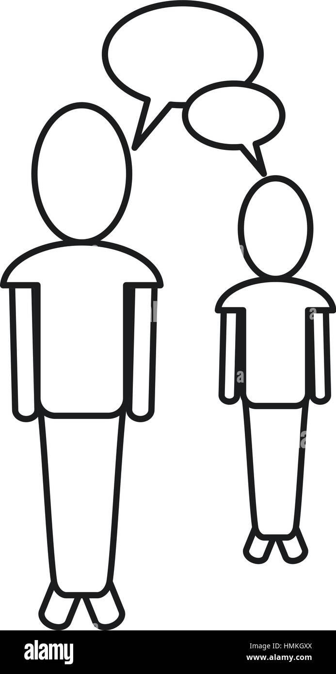 persons world talking chatting dialog thin line Stock Vector Image ...