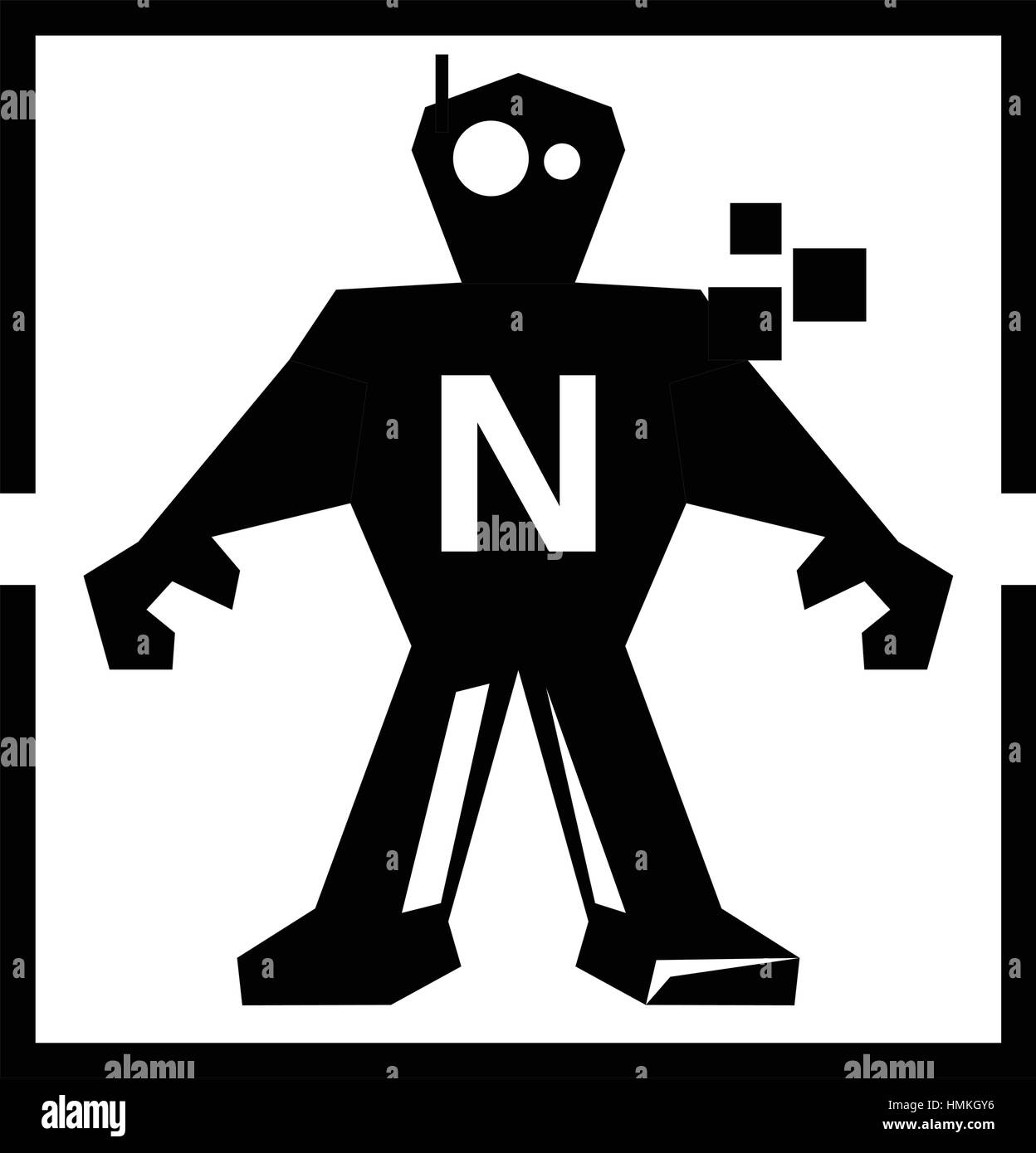 Pixel n letter Black and White Stock Photos & Images - Alamy