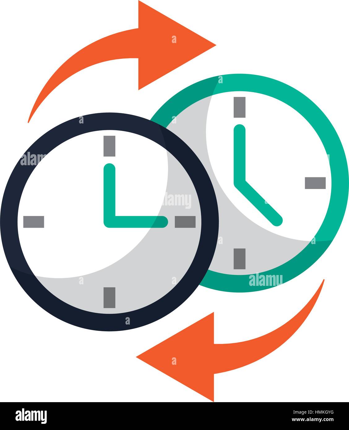 clock time arrow around Stock Vector Image & Art - Alamy