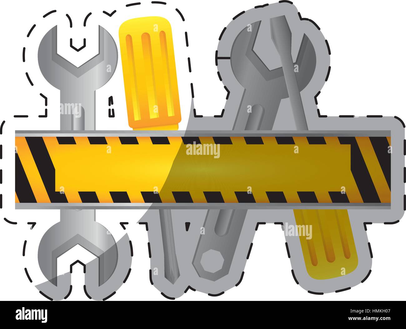 tools repair service emblem image sticker vector illustration design ...