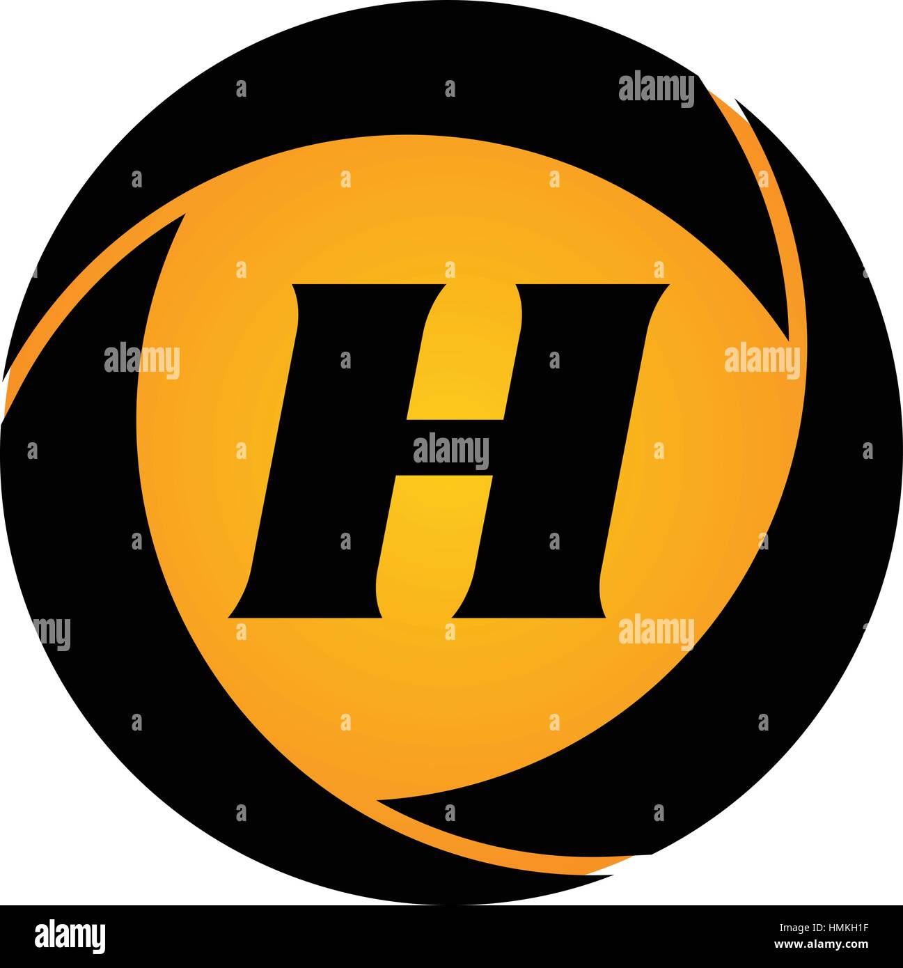 Dynamic Rotation Marketing Business Distribution Letter H Stock Vector ...