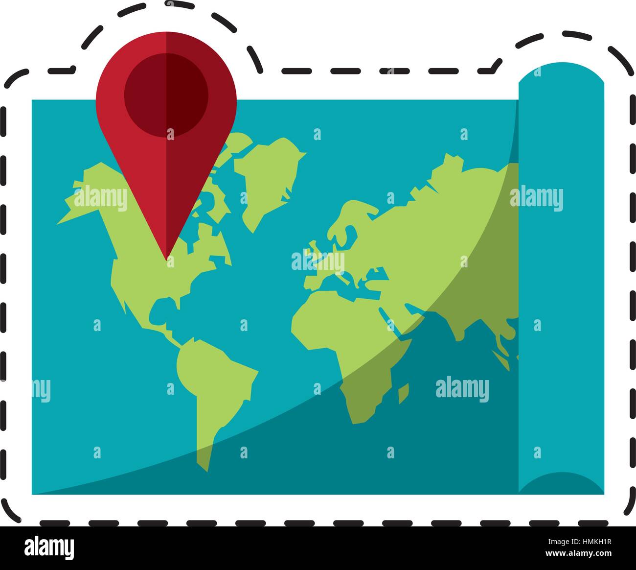 Dotted Line Map High Resolution Stock Photography and Images - Alamy