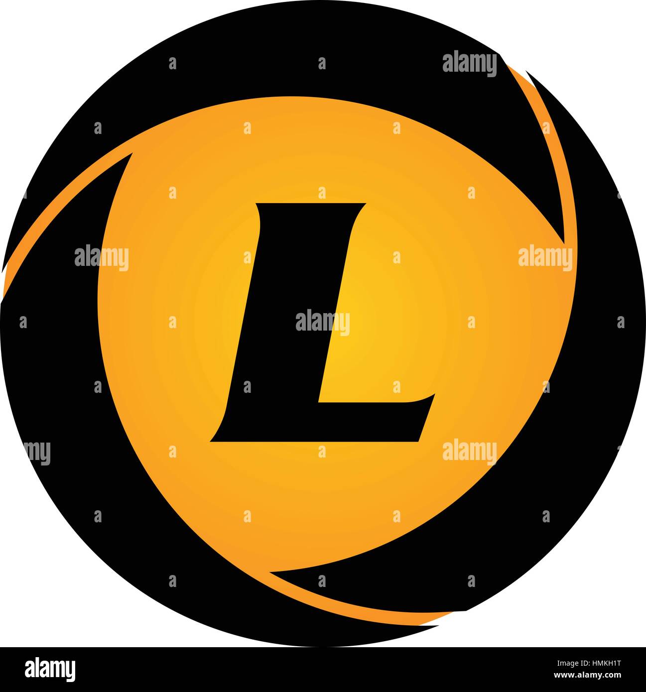 Dynamic Rotation Marketing Business Distribution Letter L Stock Vector ...