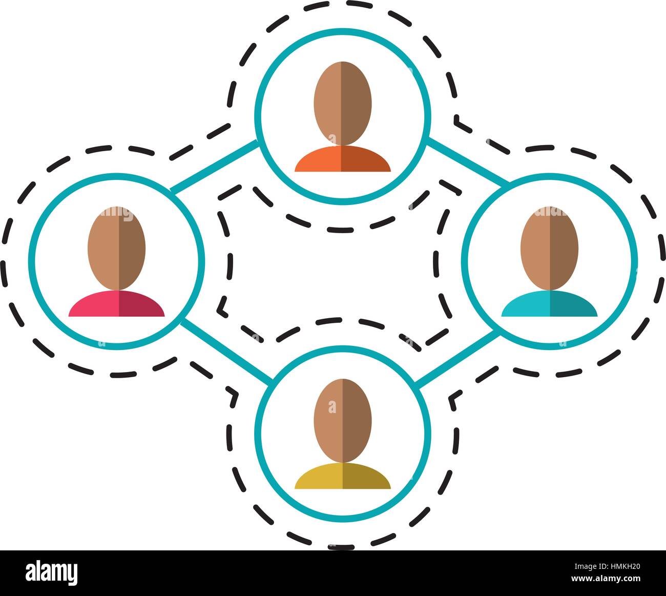 Togetherness solidarity bonding sharing Stock Vector Images - Alamy