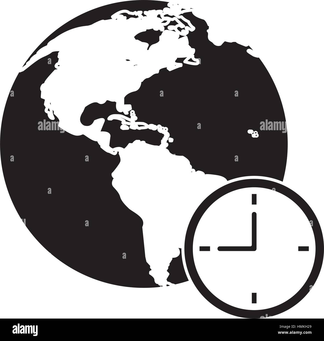 global world clock business concept pictogram Stock Vector Image & Art ...