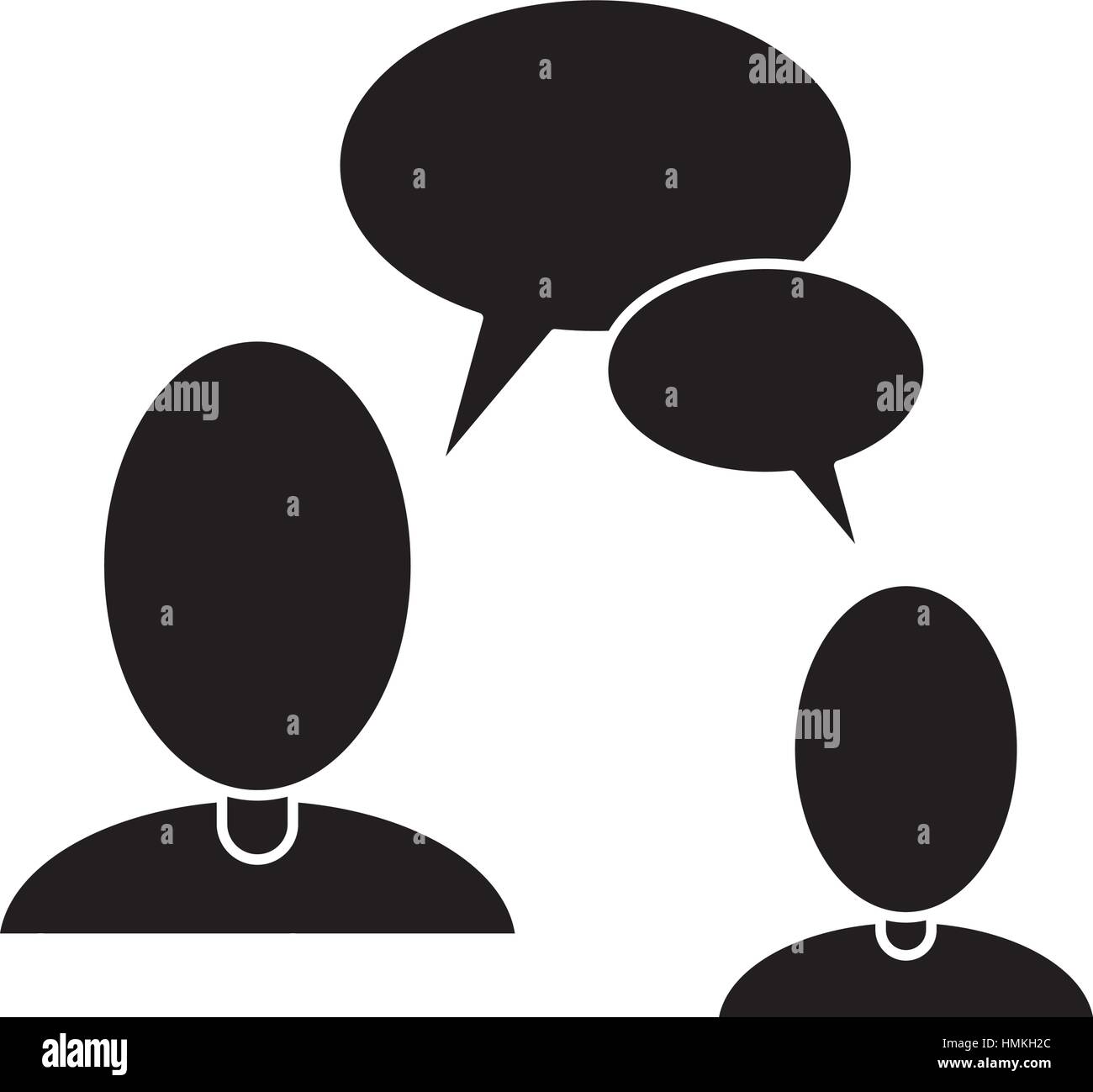 people talking bubble speech communication pictogram Stock Vector Image ...