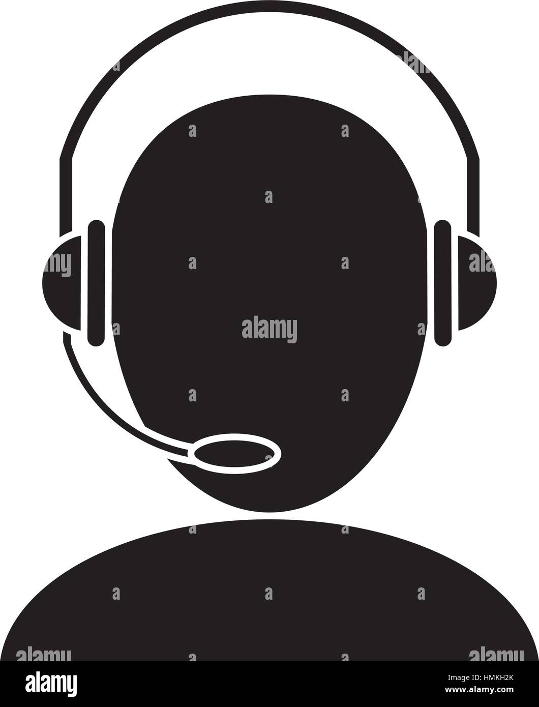 avatar headset service call center talk pictogram Stock Vector Image ...
