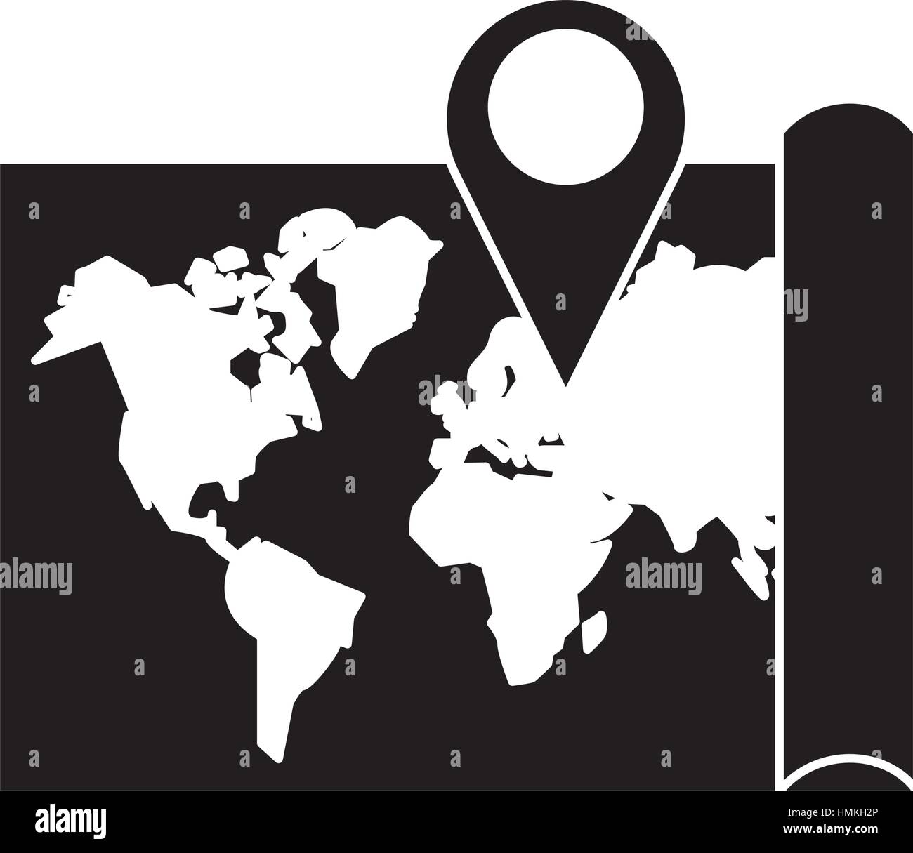 map pointer world destination icon pictogram Stock Vector Image & Art ...