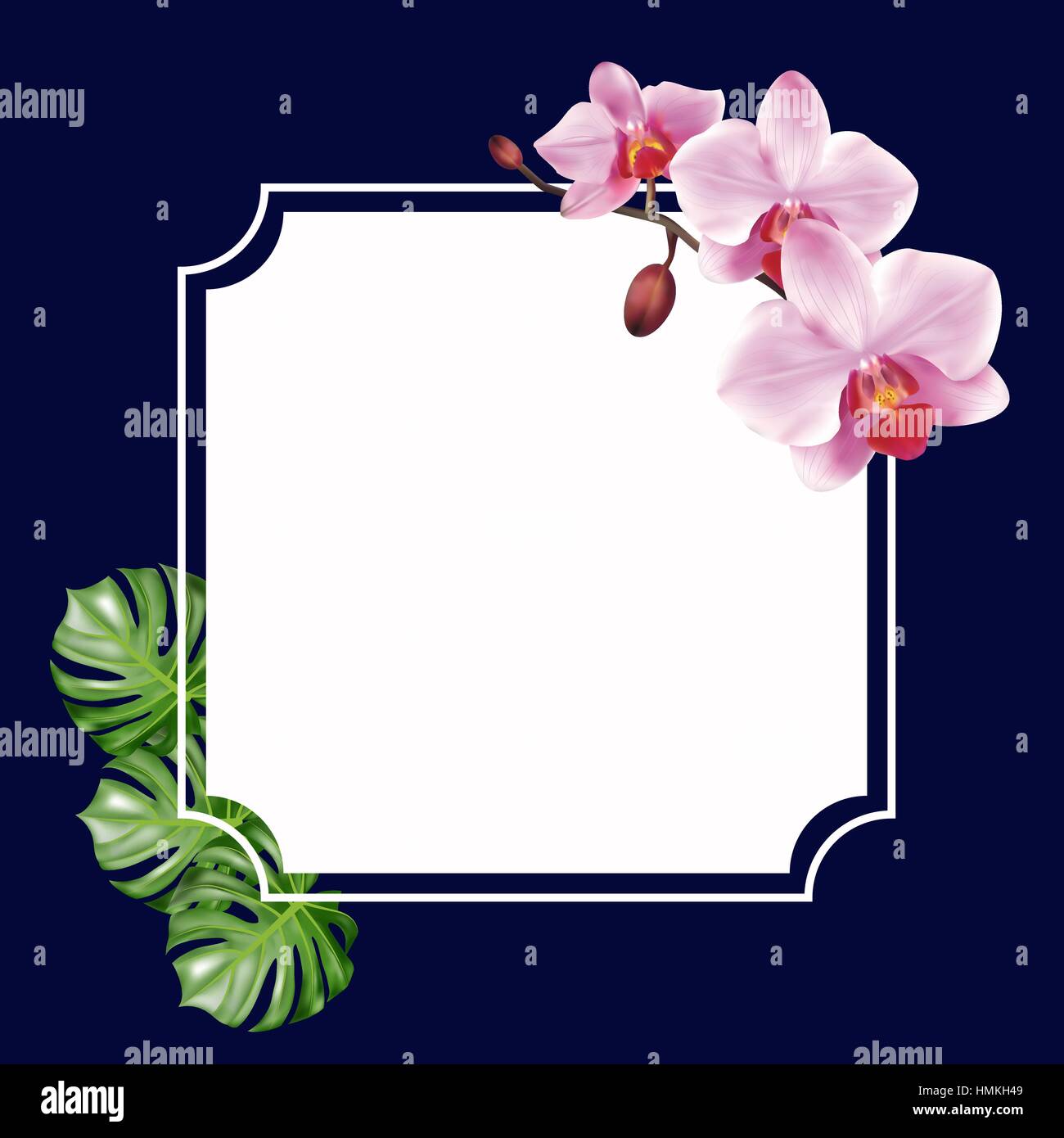 Palm border Stock Vector Images - Alamy
