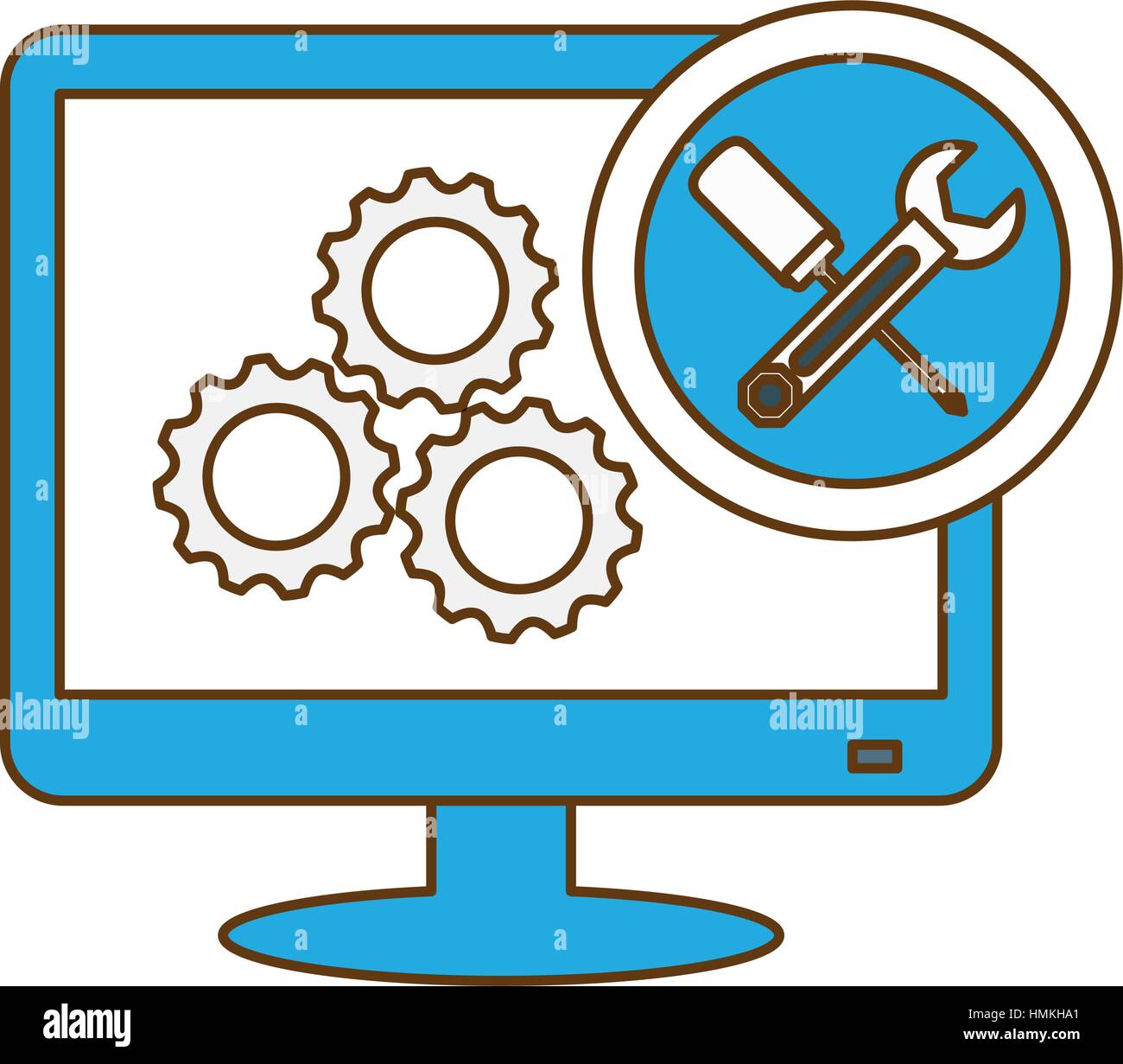 technical service computers icon, vetor illustration design Stock ...
