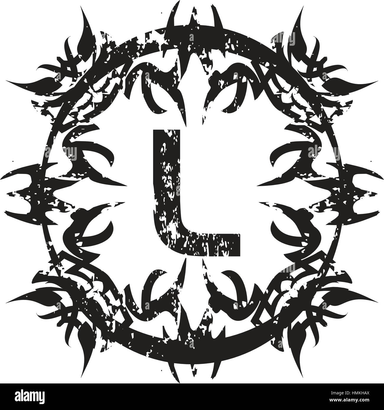 Rough Letter L Stock Vector Image & Art - Alamy