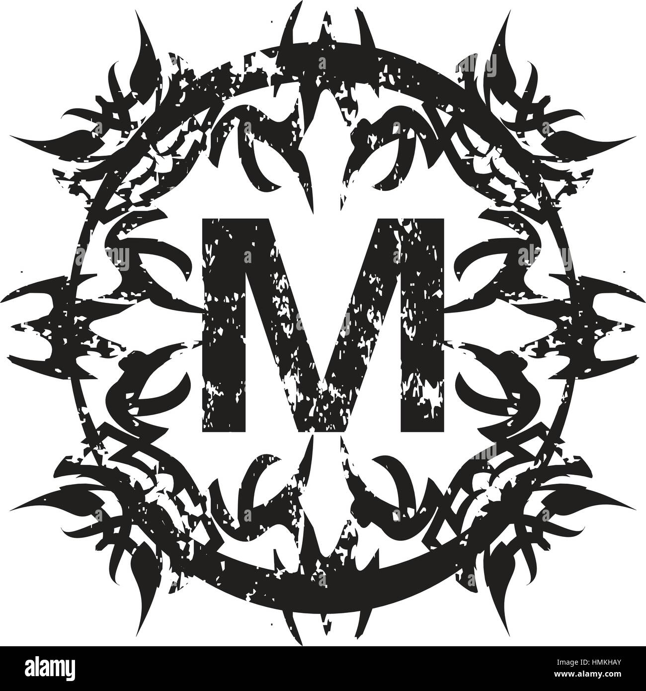 Rough Letter M Stock Vector Image & Art - Alamy