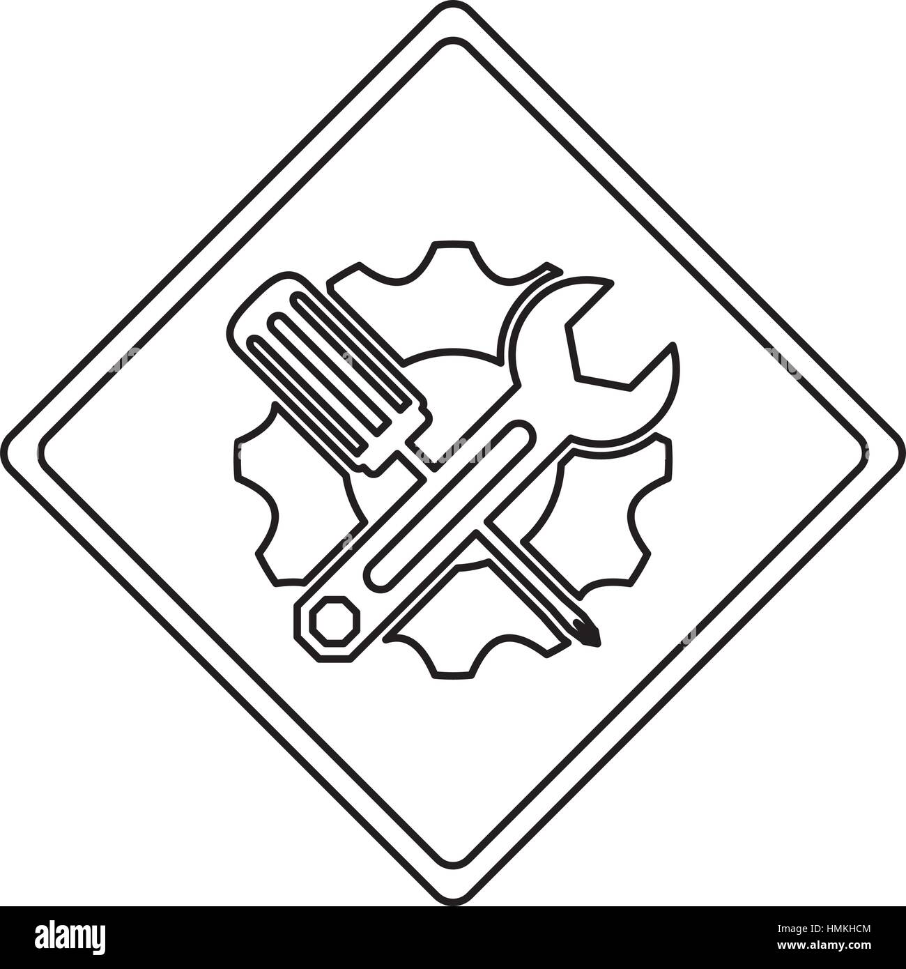 technical workshop stock emblem icon, vector illustration image Stock ...