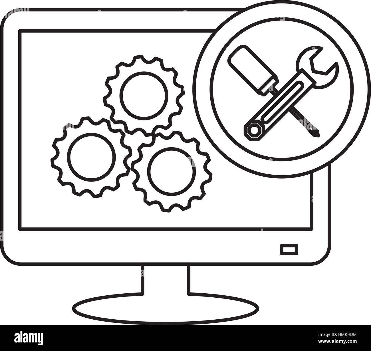 technical service computers icon, vetor illustration design Stock ...
