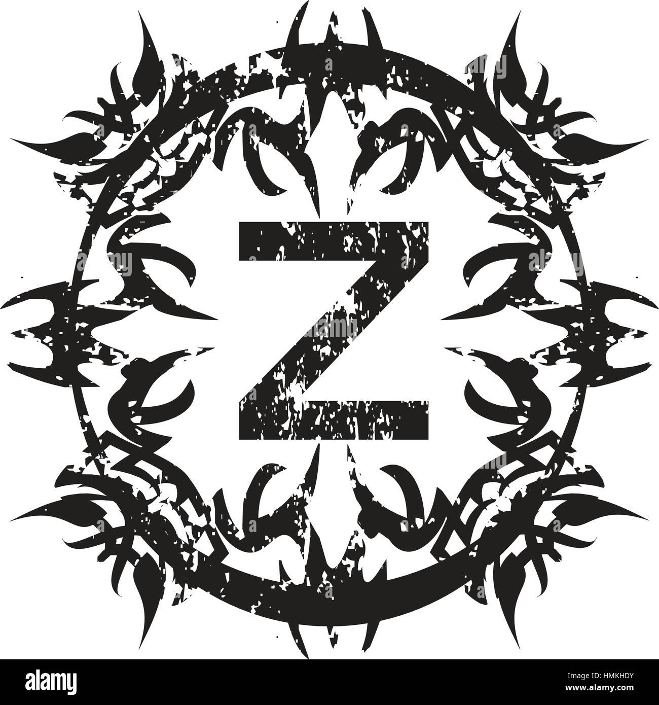 Rough Letter Z Stock Vector Image & Art - Alamy