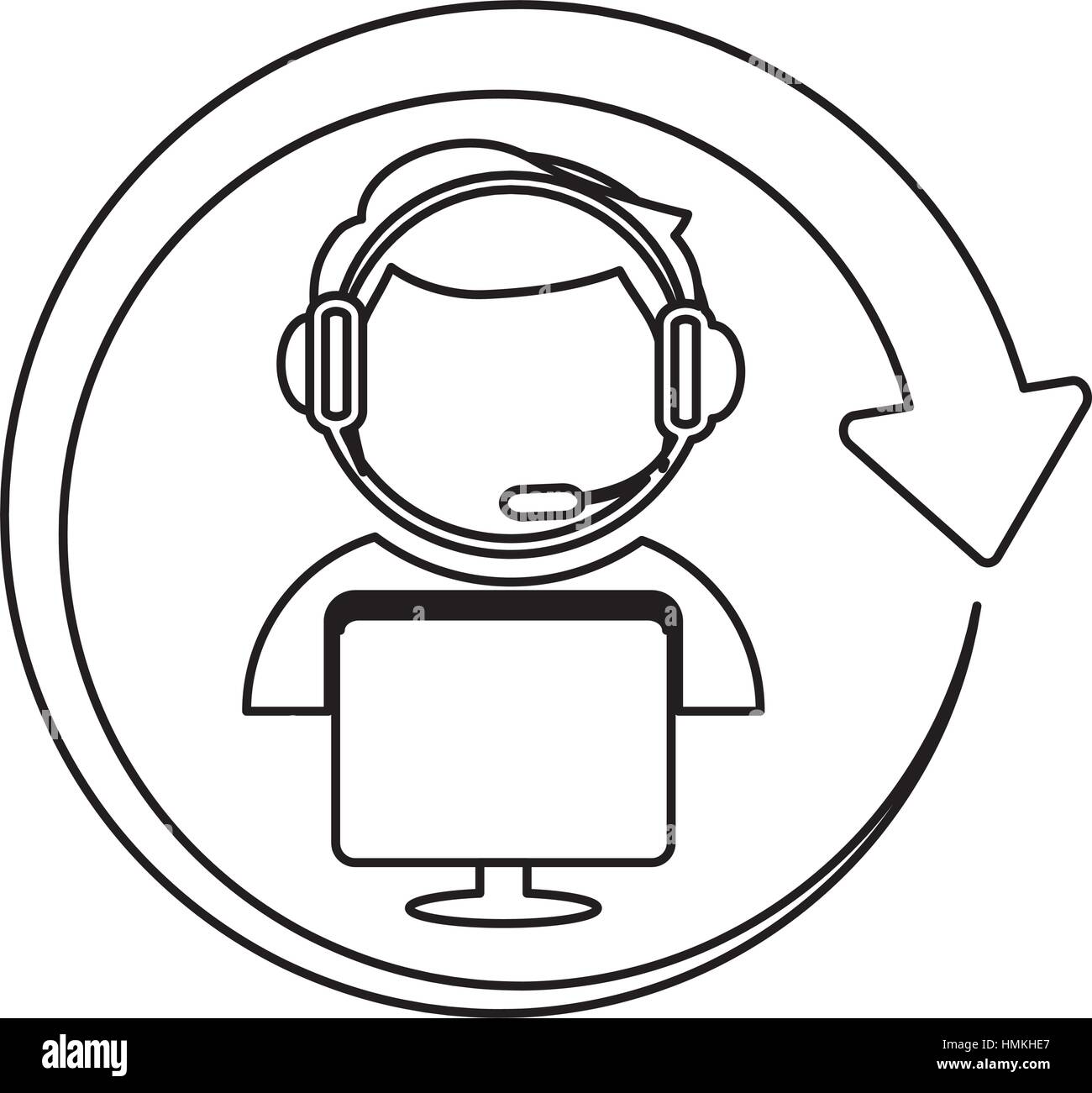 Technical support assistant icon image hi-res stock photography and ...