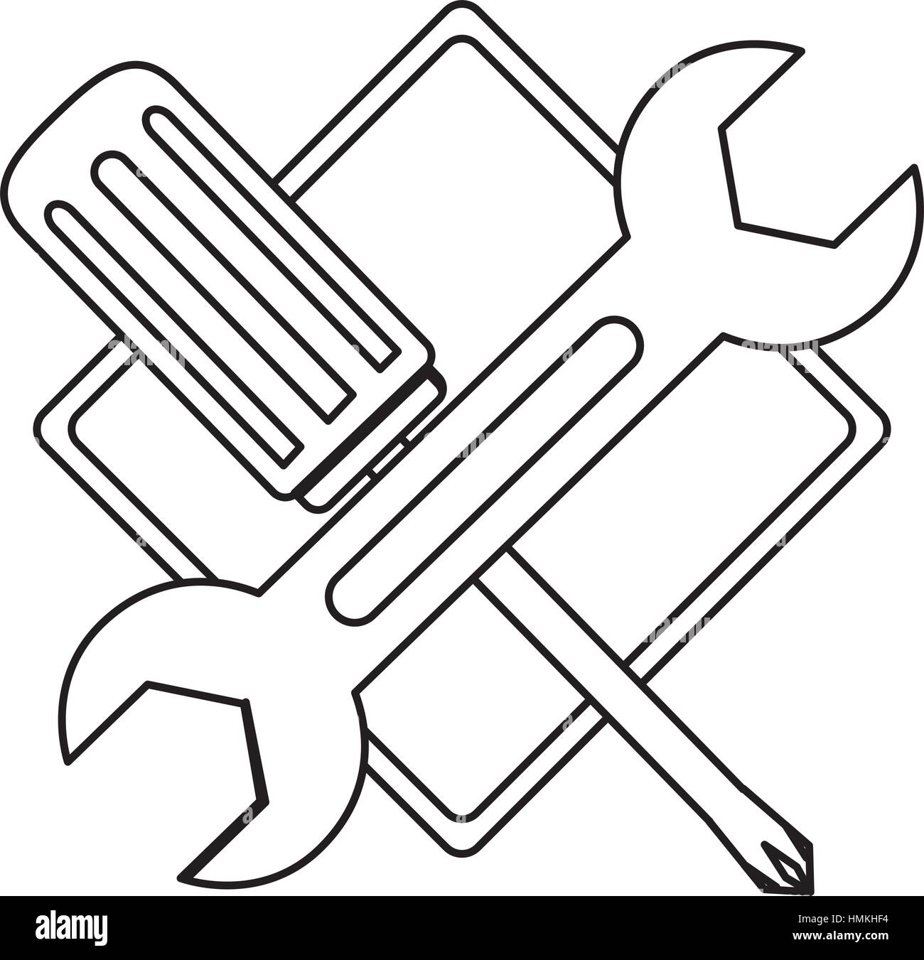 technical workshop stock emblem icon, vector illustration image Stock ...
