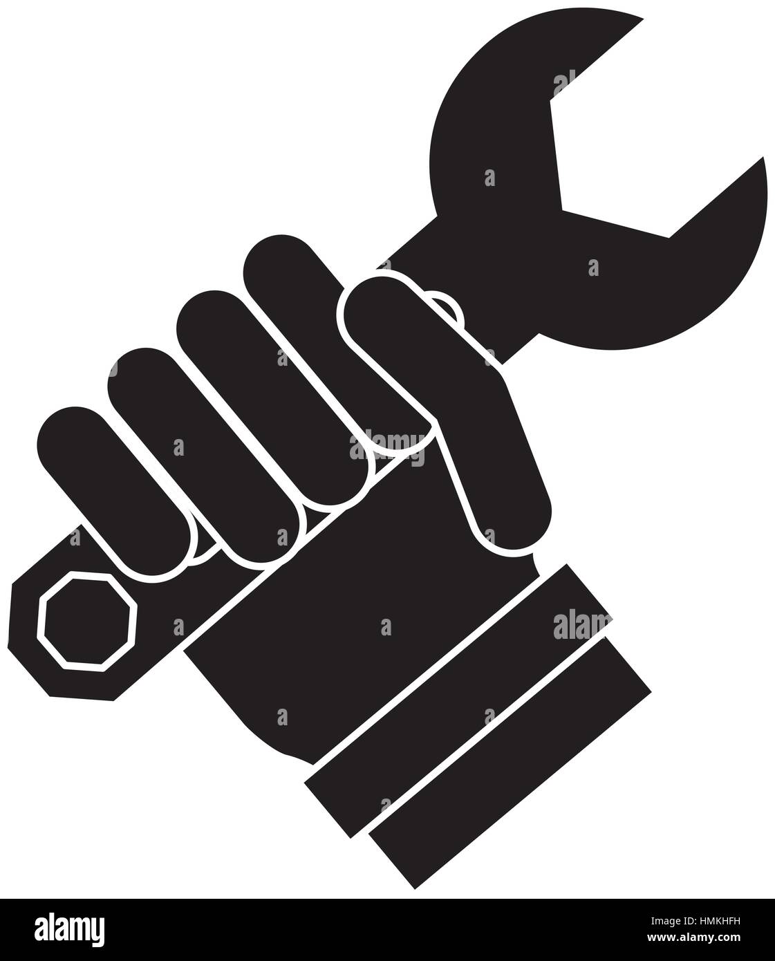 Tool in hand technical service icon, vector illustration Stock Vector ...
