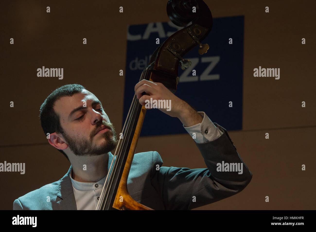 Rome, Italy. 3rd Feb, 2017. Jacopo Ferrazza Trio performs live in Rome. Credit: PACIFIC PRESS ...