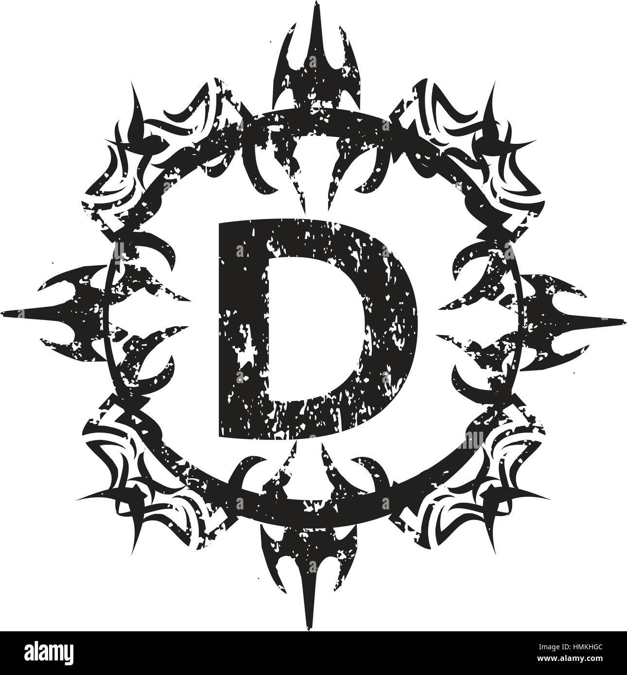 Letter d tattoo Stock Vector Images - Alamy