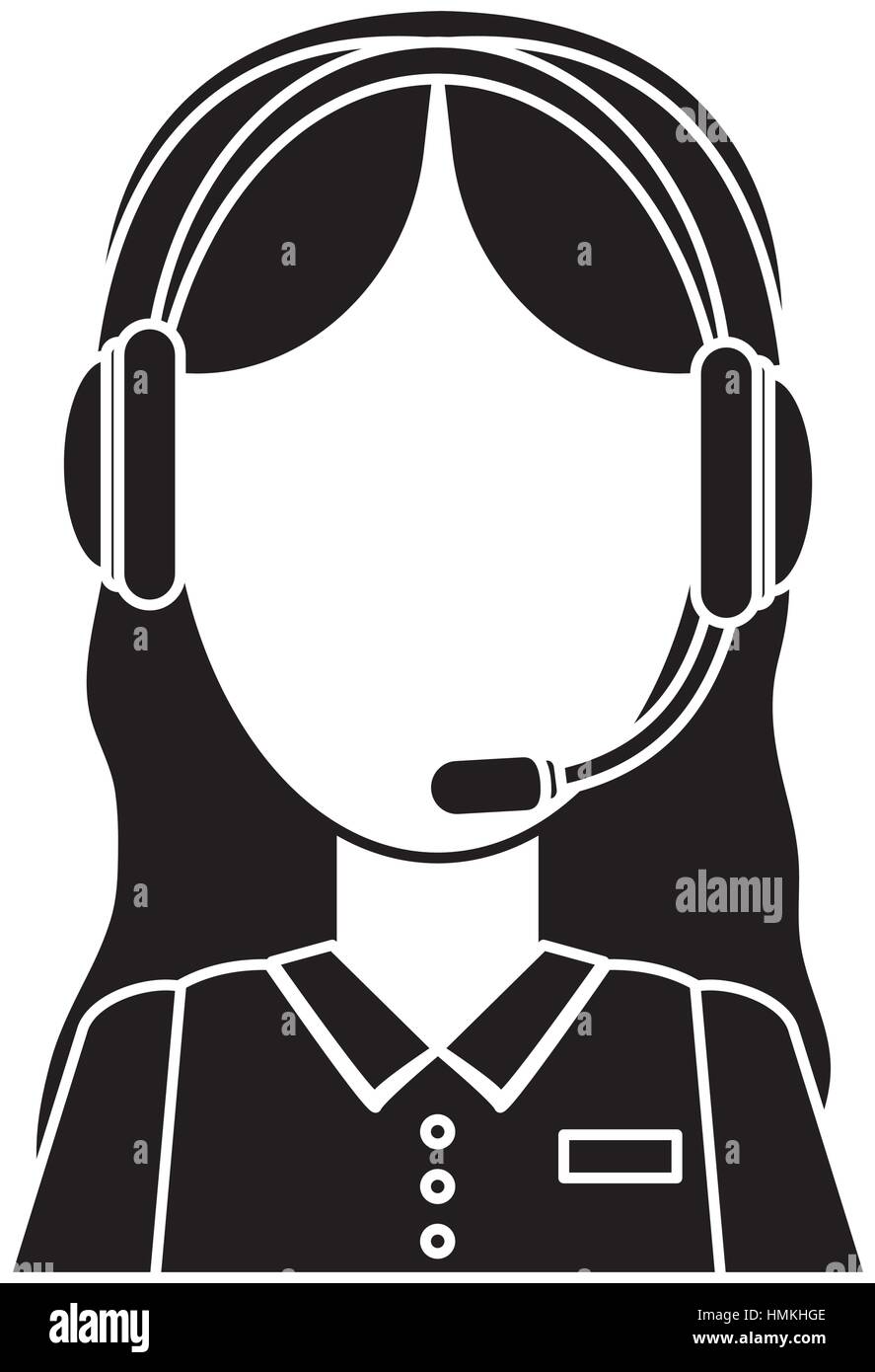 technical support representative icon image, vector illustration Stock ...