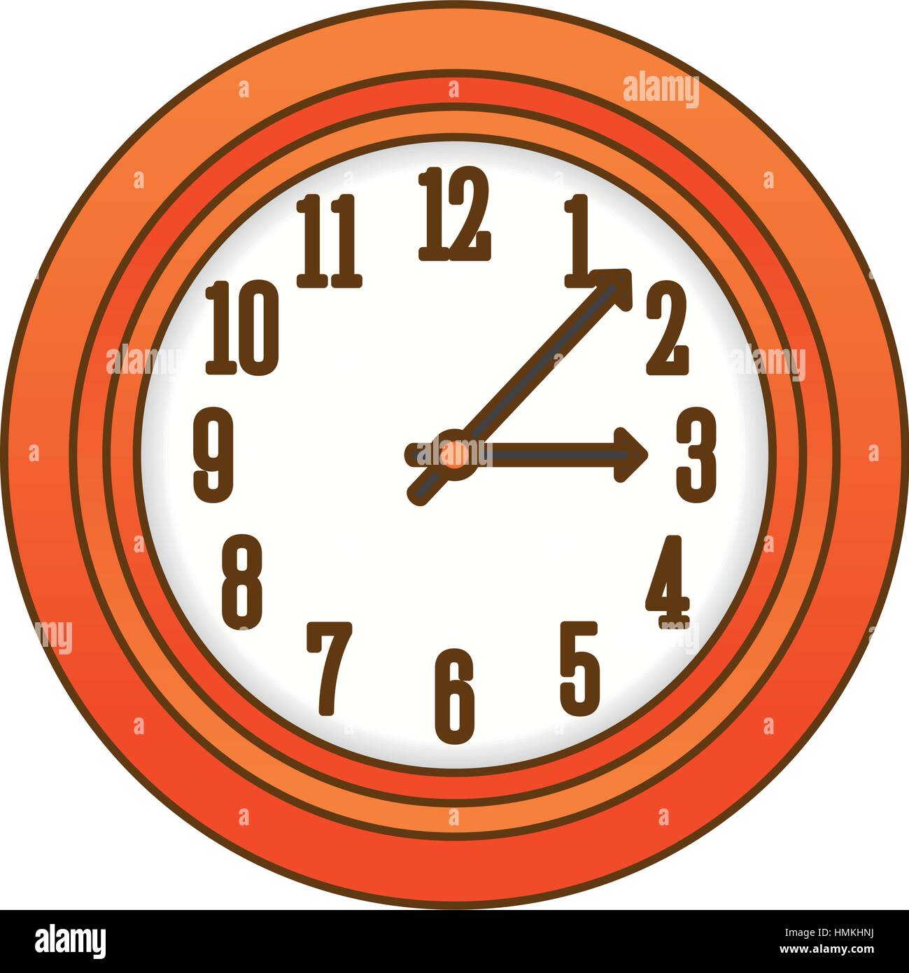 orange wall clock icon image design, vector illustration Stock Vector ...
