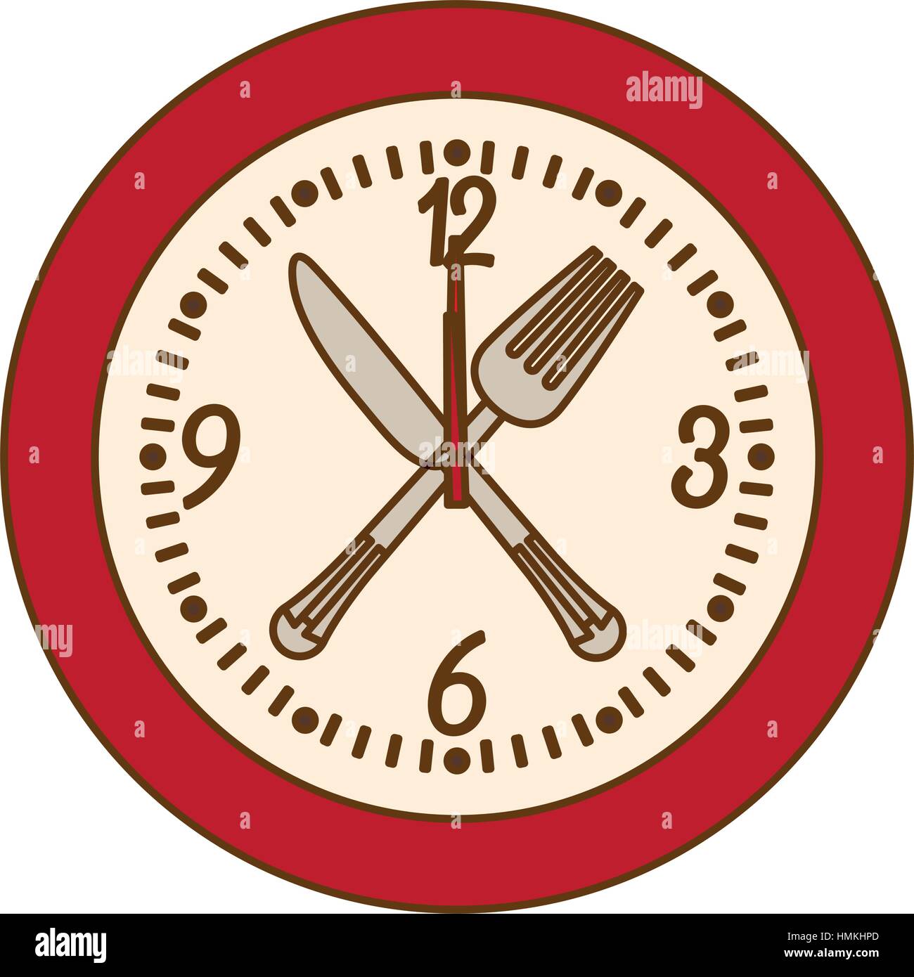 red wall clock icon image design, vector illustration Stock Vector ...