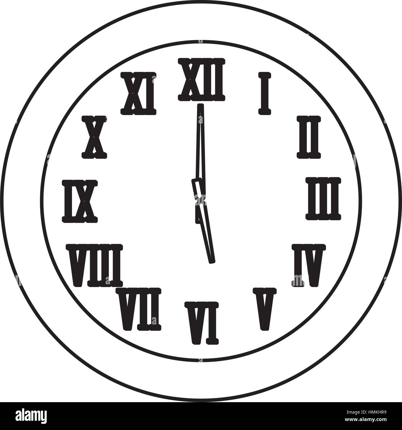 clock with roman numbers icon image vector illustration design Stock ...