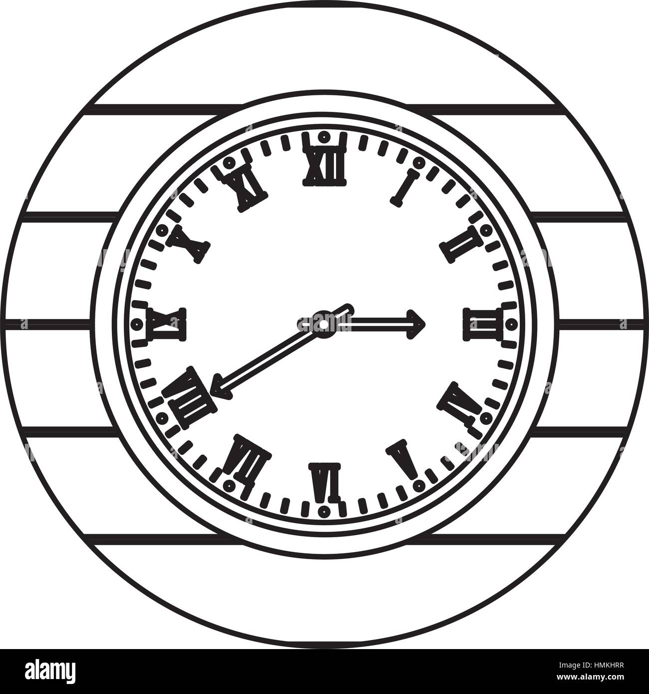 clock with roman numbers icon image vector illustration design Stock ...