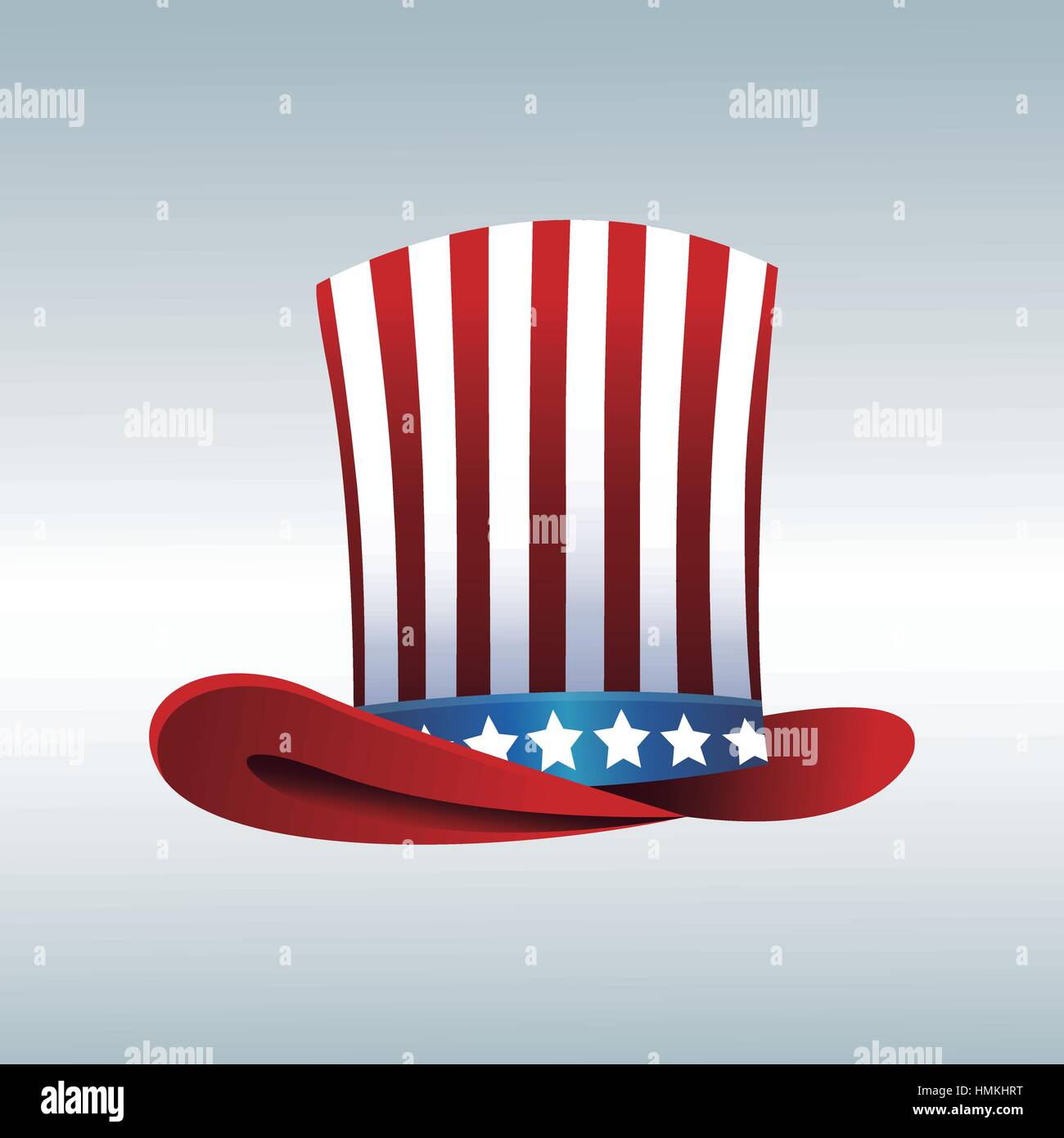 top hat flag president day decorative celebration Stock Vector Image ...