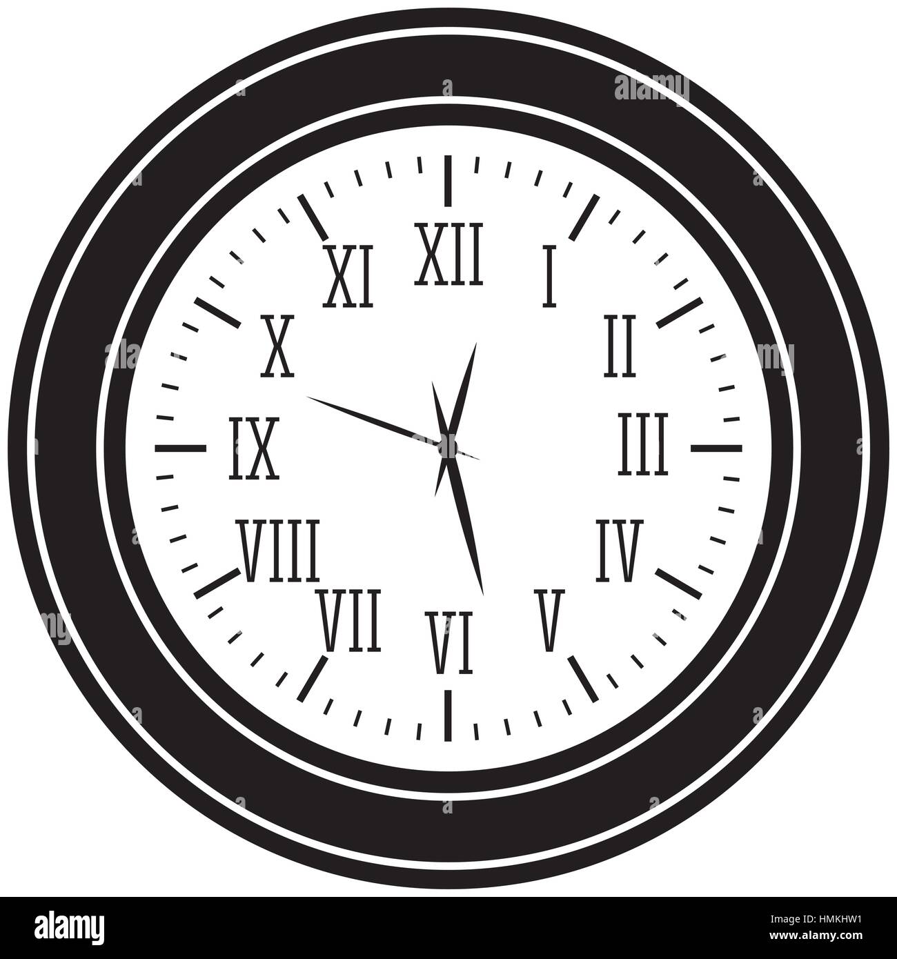 clock with roman numbers icon image vector illustration design Stock ...