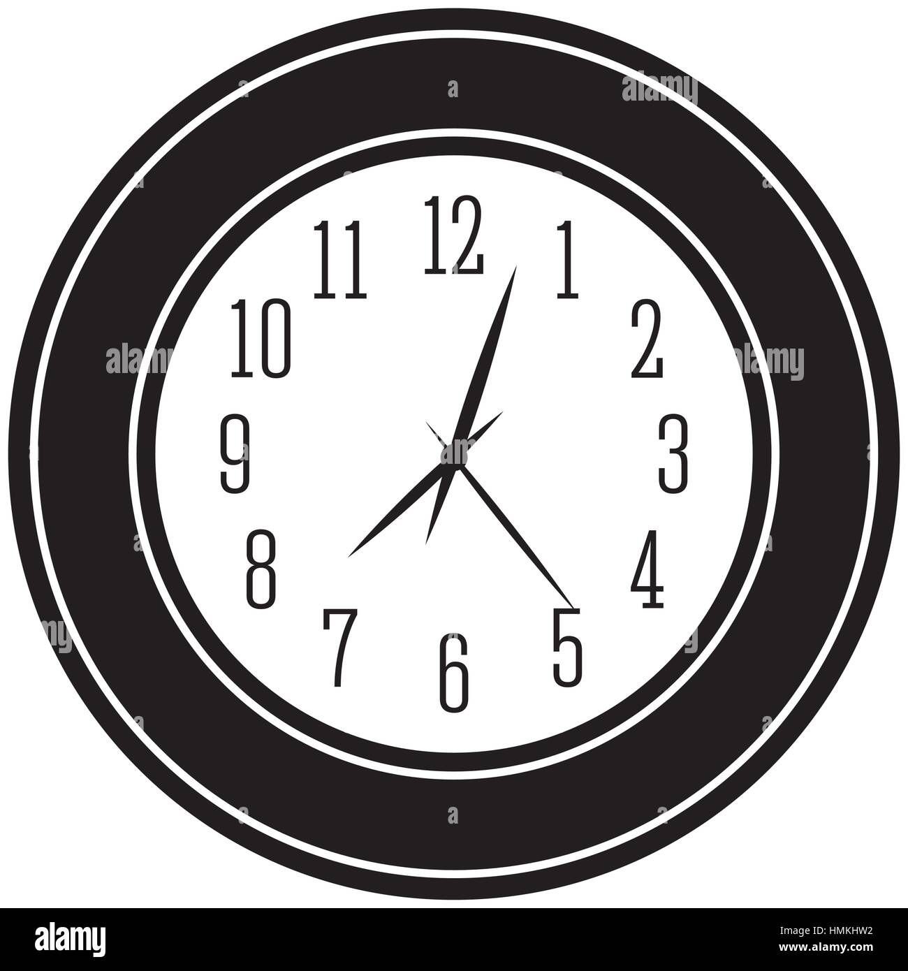 round wall clock icon image vector illustration design Stock Vector ...