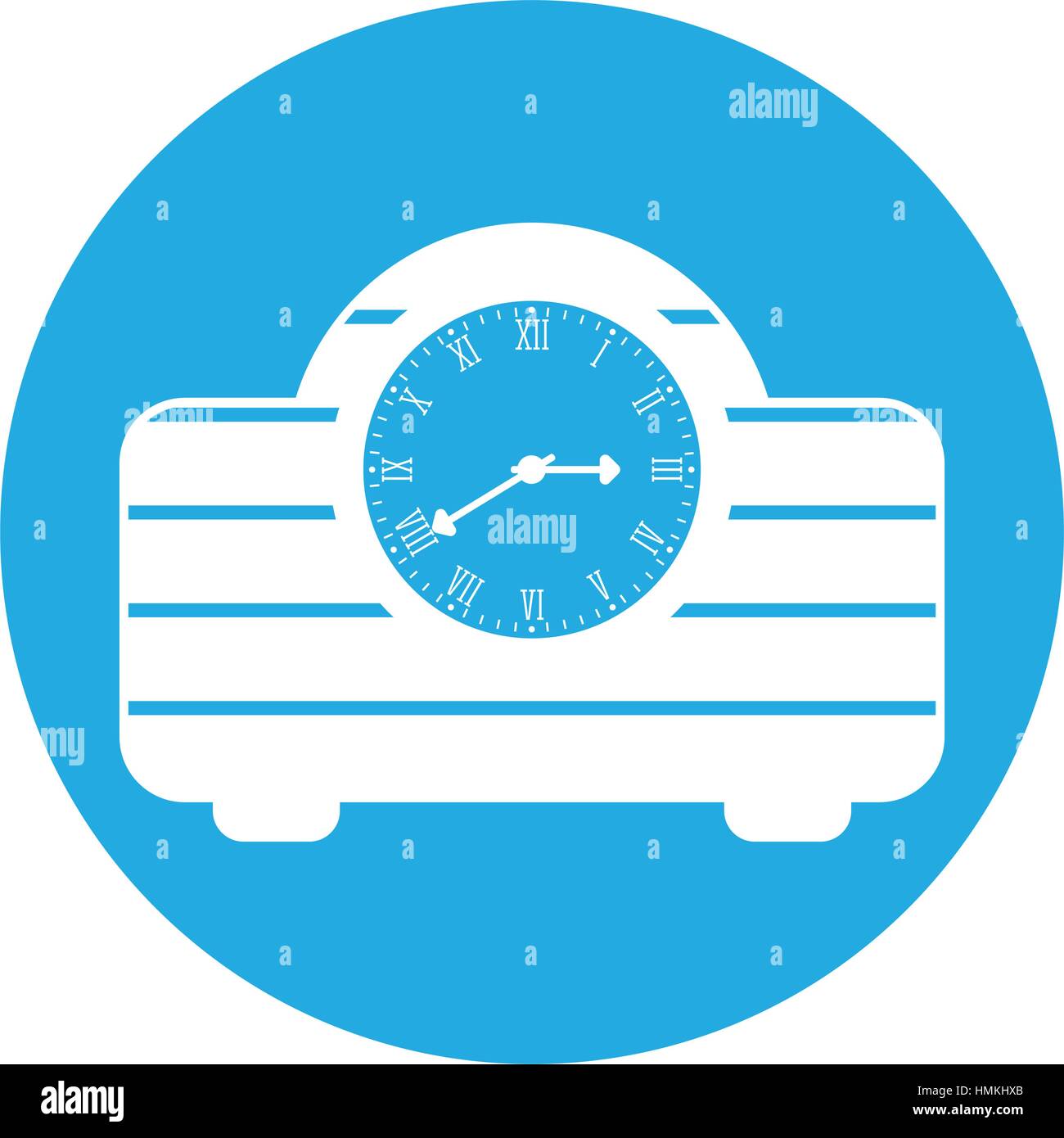 Retro Table Clock Icon Image Vector Illustration Design Stock Vector Image And Art Alamy