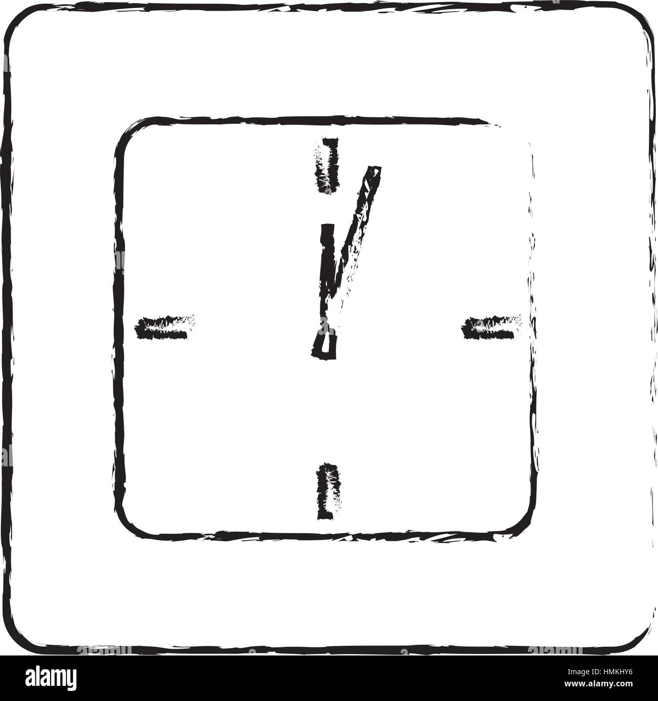 square clock icon image vector illustration design Stock Vector Image ...