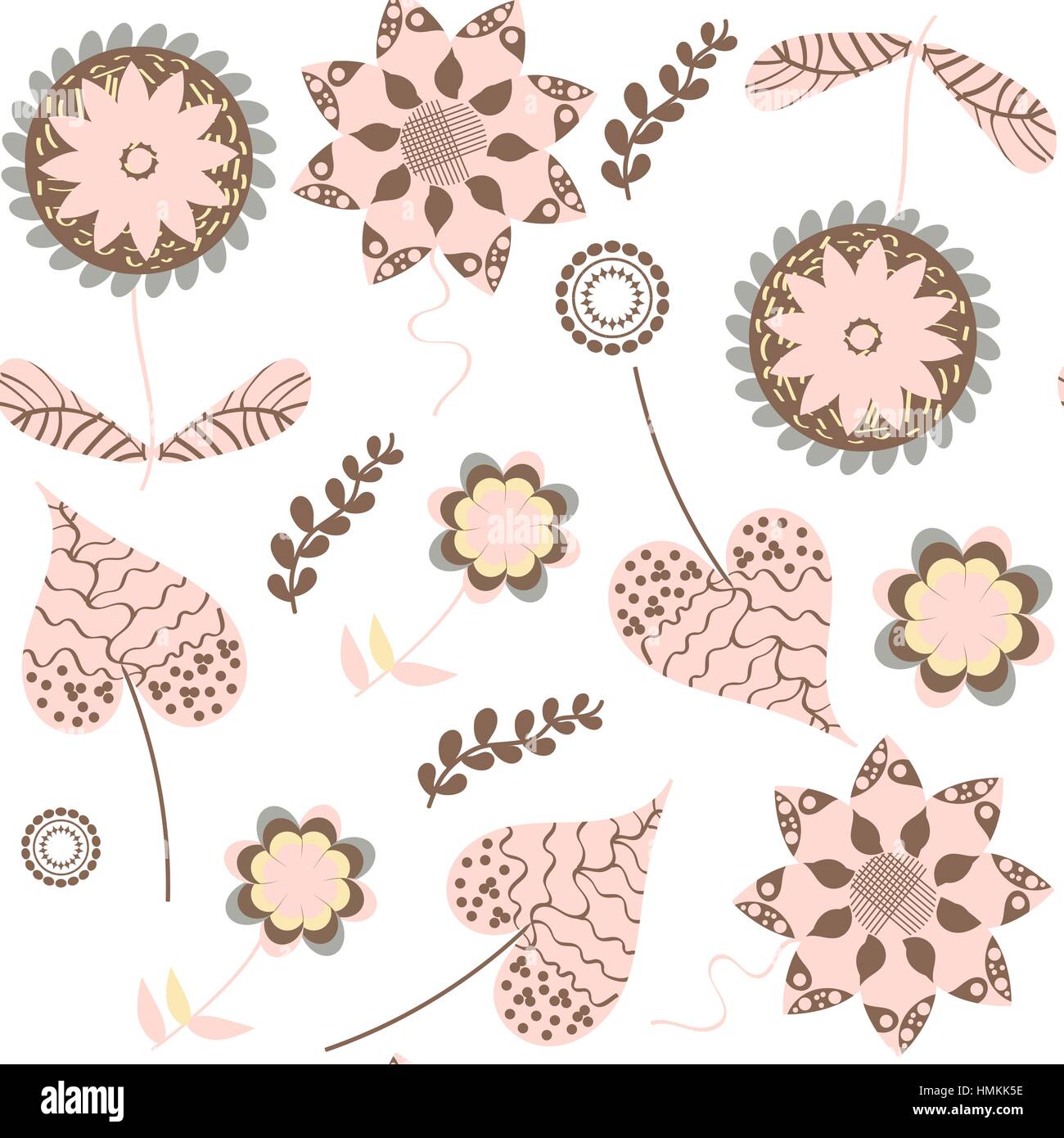 Floral seamless pattern, vector Stock Vector Image & Art - Alamy