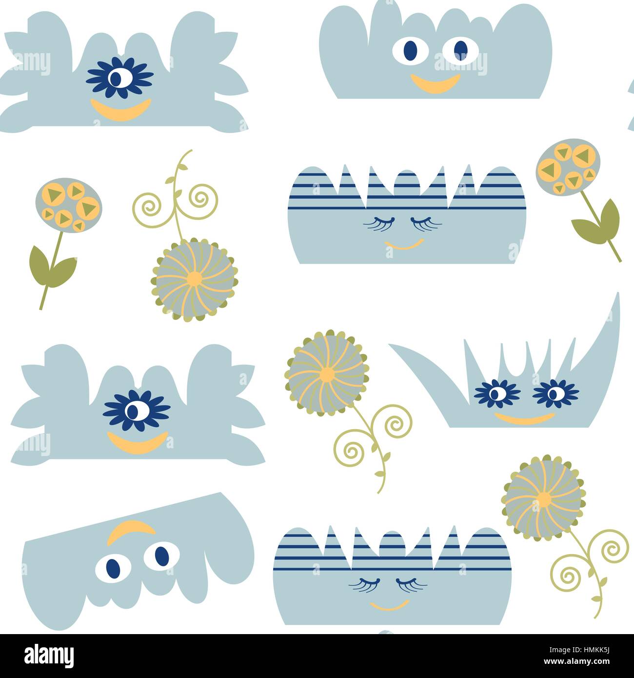 Seamless pattern clouds night Stock Vector Images - Alamy