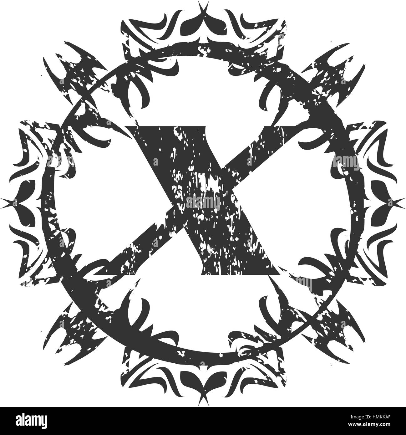 Rough Letter X Stock Vector Image & Art - Alamy