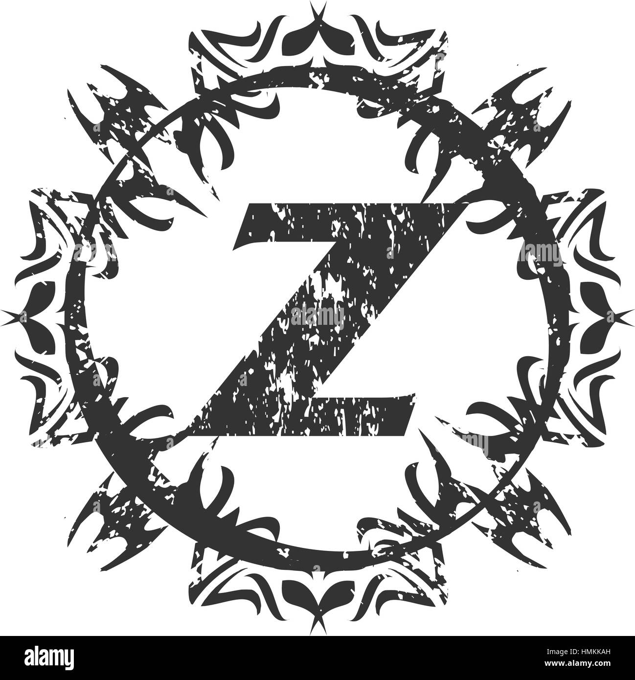 Rough Letter Z Stock Vector Image & Art - Alamy