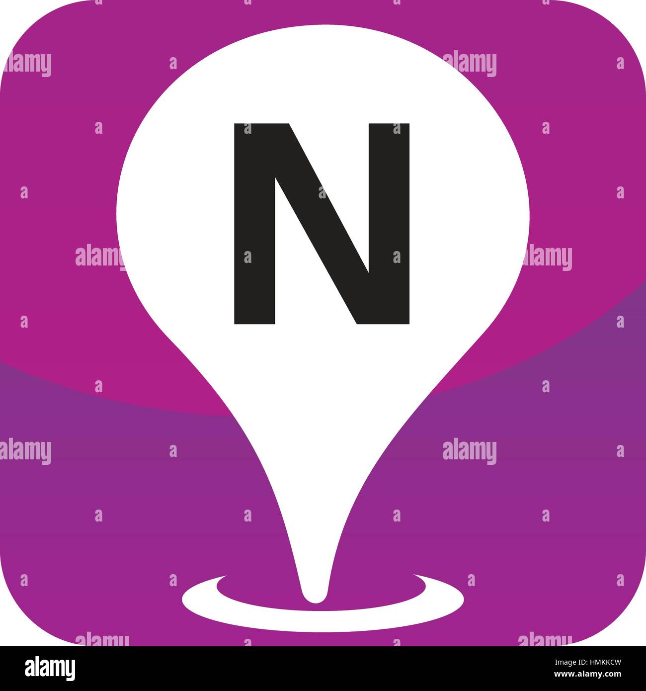 Letter n signal logo vector vectors Stock Vector Images - Alamy