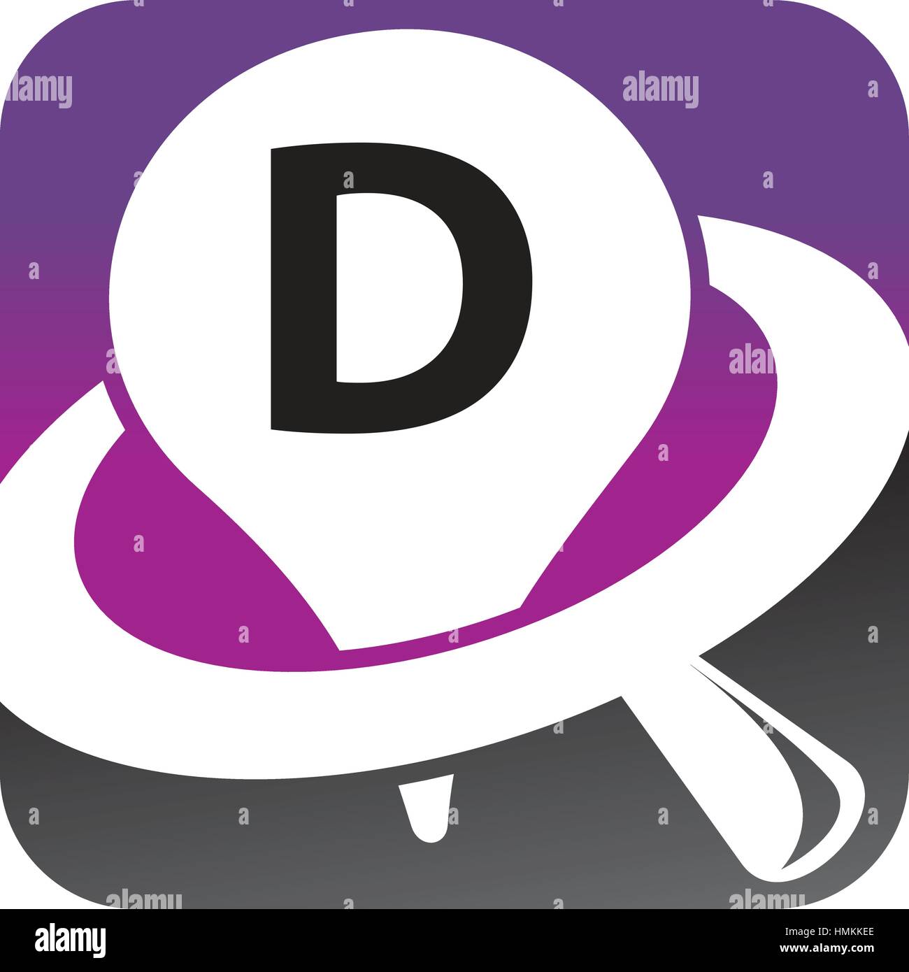 Location Search Solutions Initial D Stock Vector Image & Art - Alamy