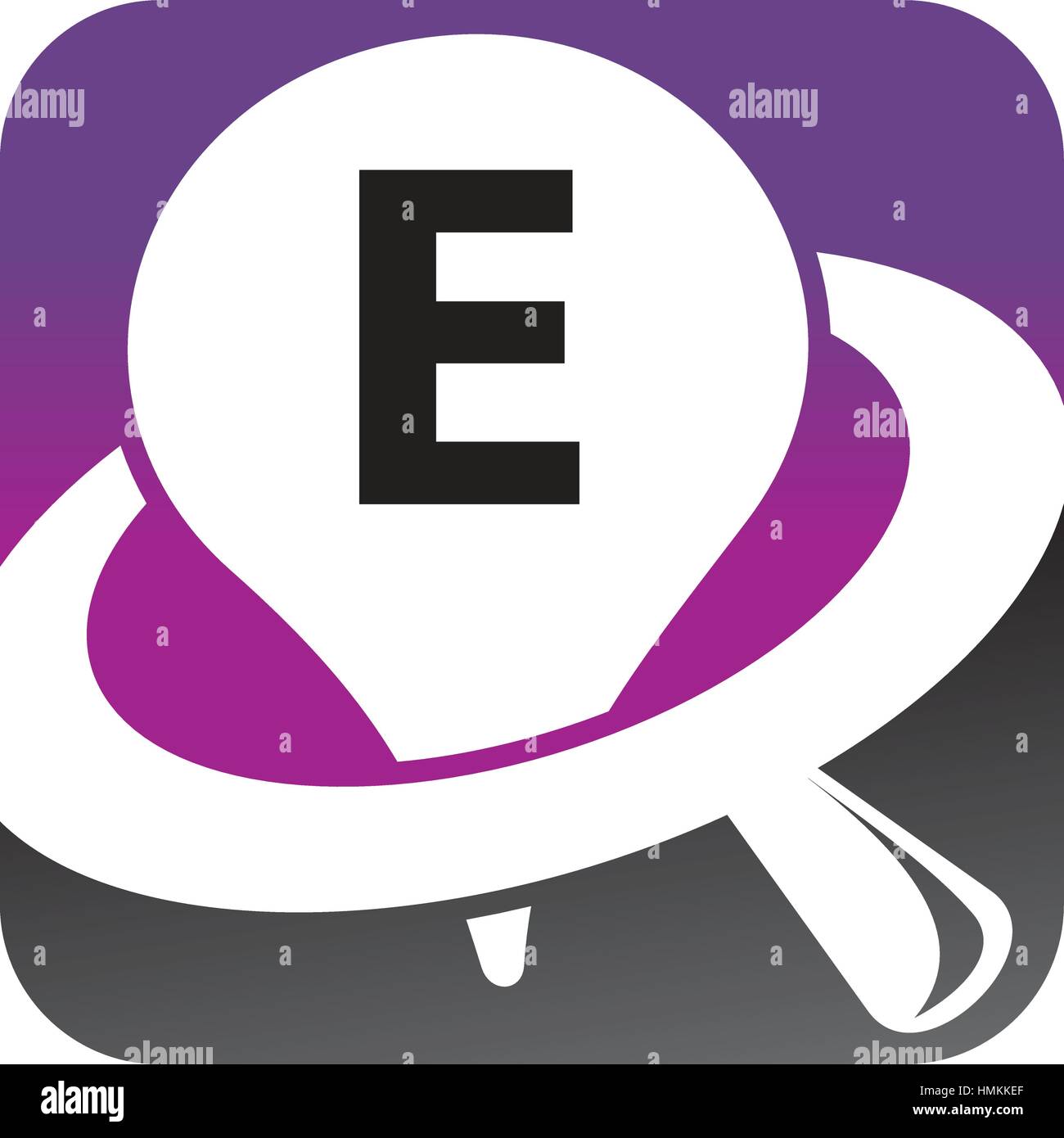 Location Search Solutions Initial E Stock Vector Image & Art - Alamy