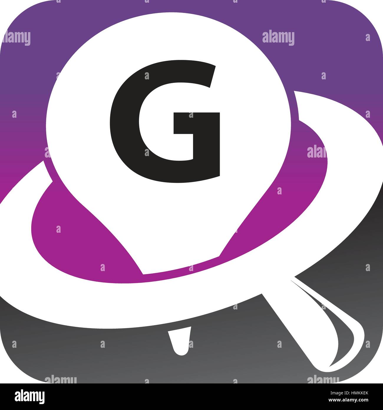 Location Search Solutions Initial G Stock Vector Image & Art - Alamy