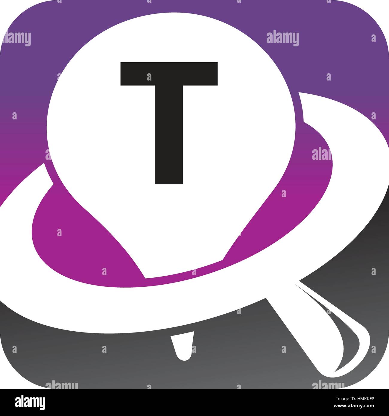 Location Search Solutions Initial T Stock Vector Image & Art - Alamy