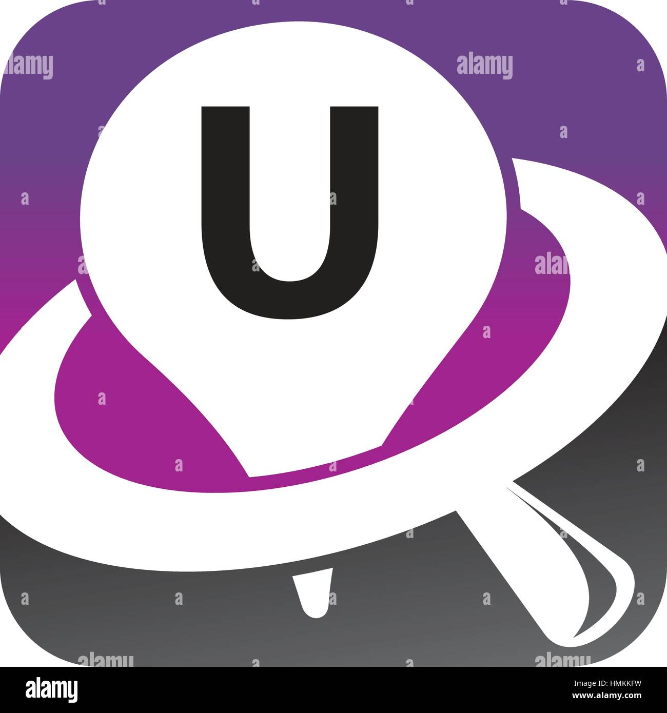 Location Search Solutions Initial U Stock Vector Image & Art - Alamy