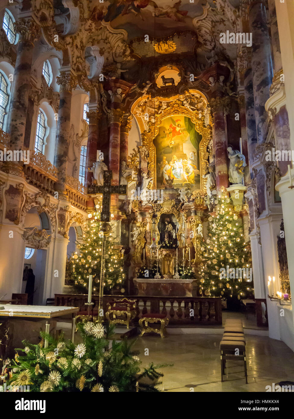 Altar of Wieskirche (Pilgrimage Church of Wies in English), World ...