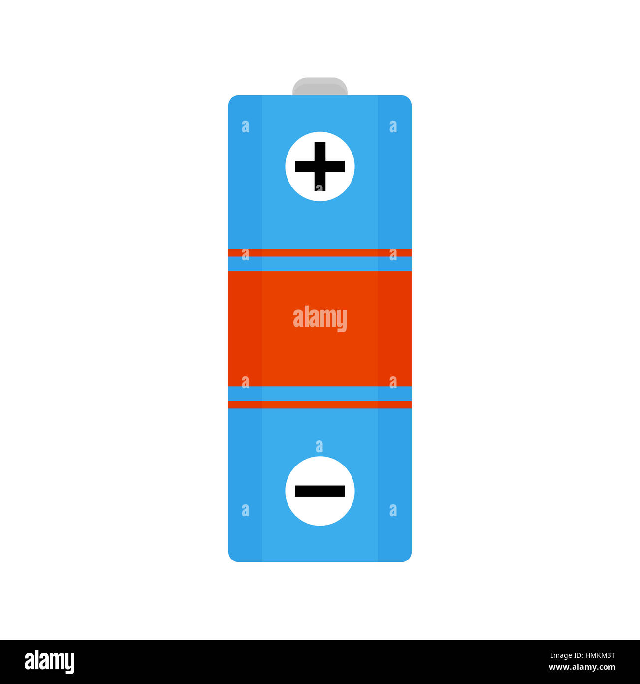Battery vector flat. Energy power accumulator, electrical alkaline ...